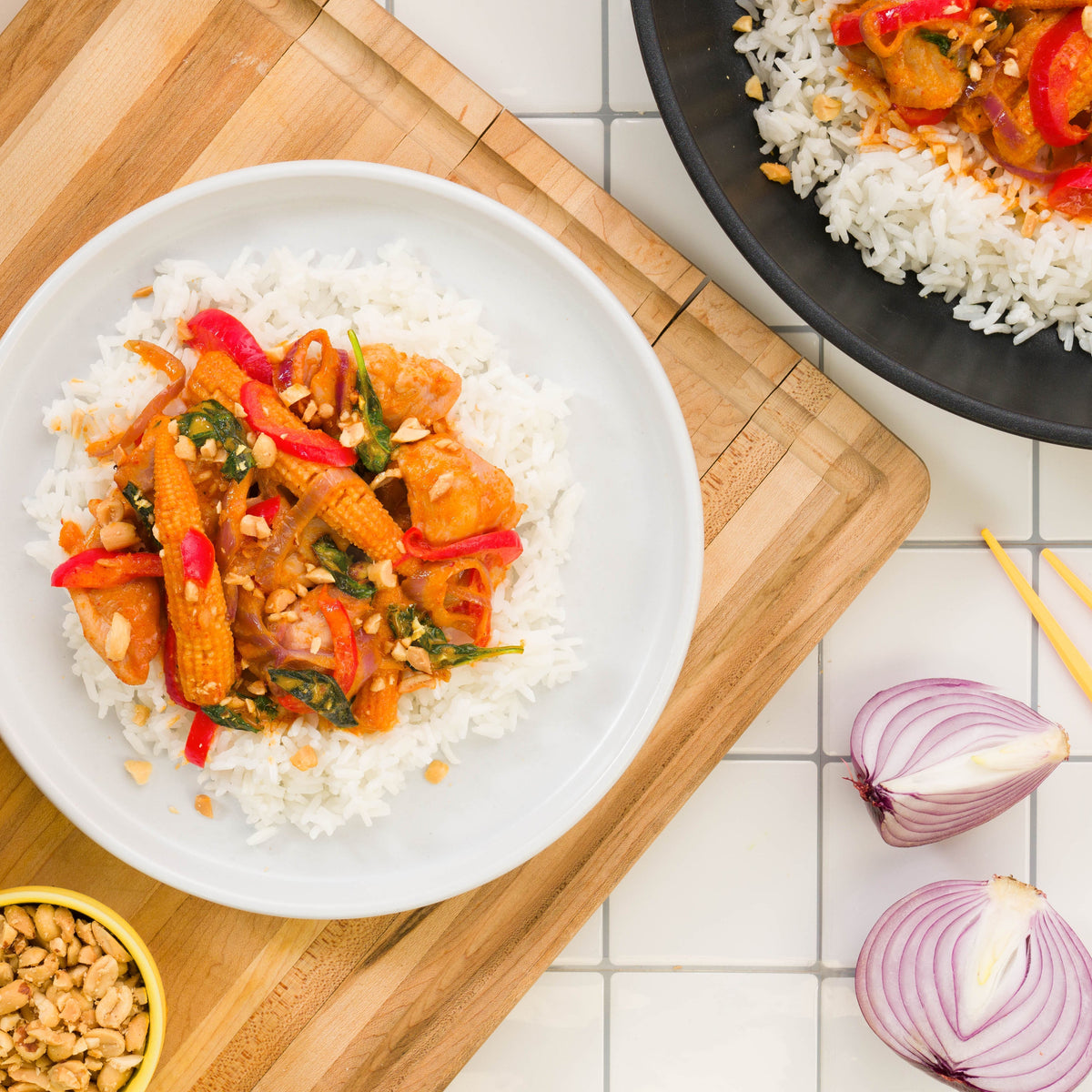 Thai Panang Chicken Curry | Ready in 10 minutes!